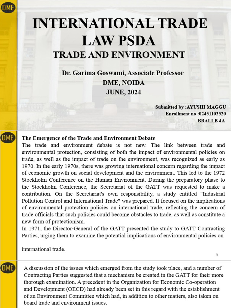 itl ppt | Download Free PDF | World Trade Organization | Uruguay Round