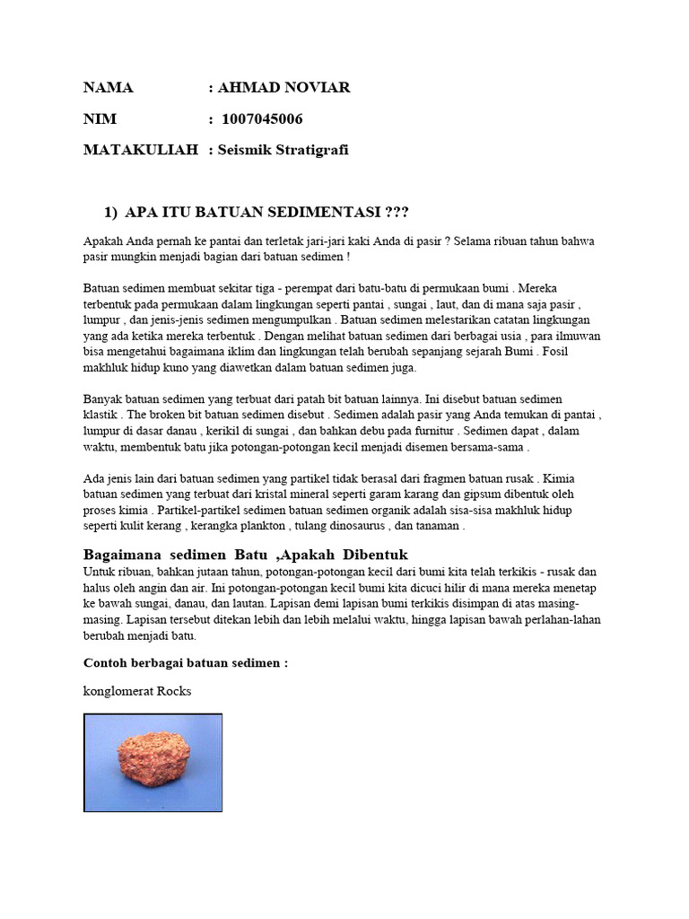 Tugas Seismik Stratigrafi | PDF