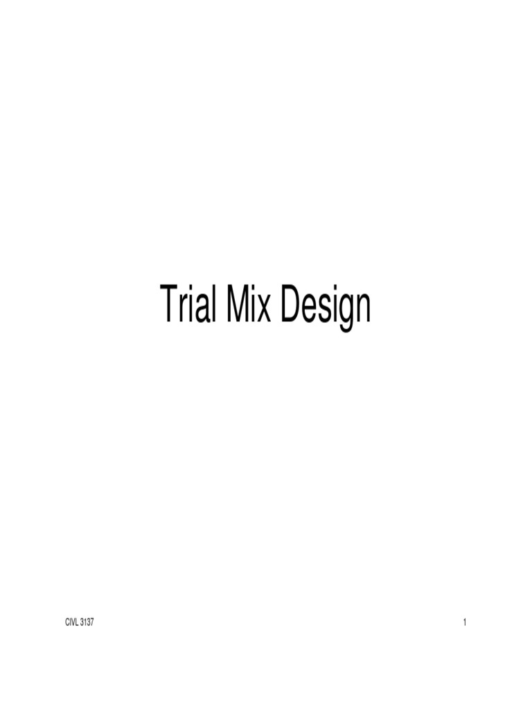 20 - Concrete Trial Mix Design | PDF | Gravel | Concrete