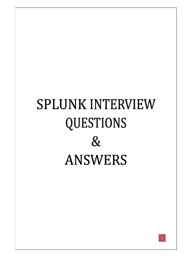 Splunk Interview Questions | PDF | Cloud Computing | Map Reduce