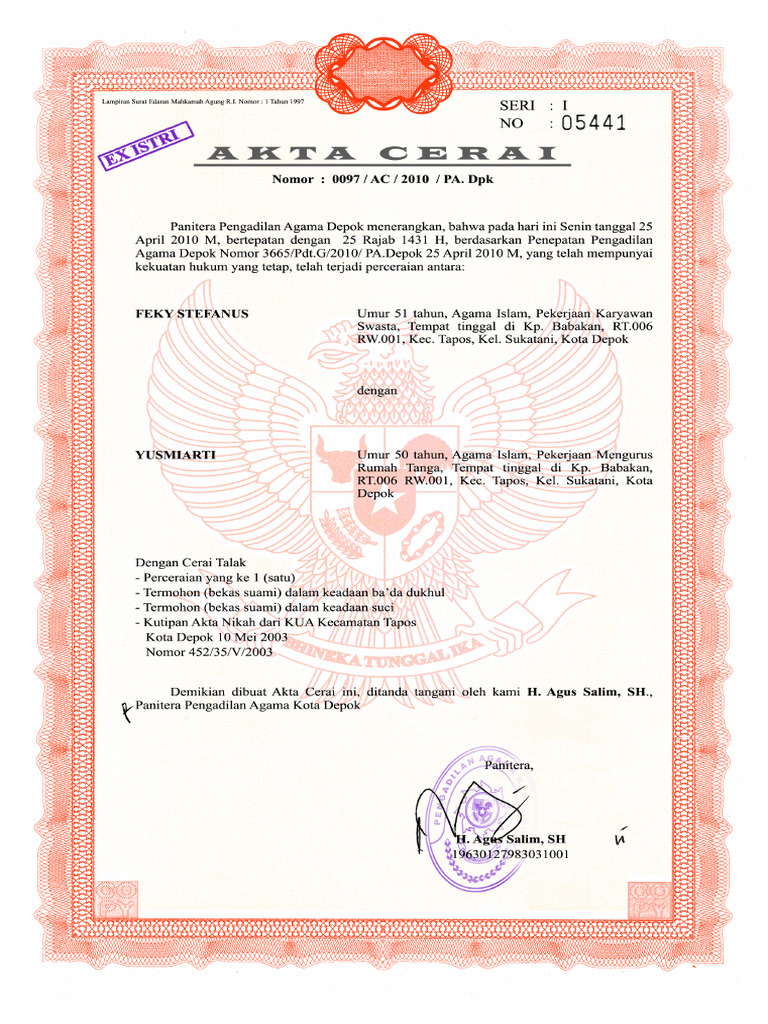 Akta Cerai | PDF