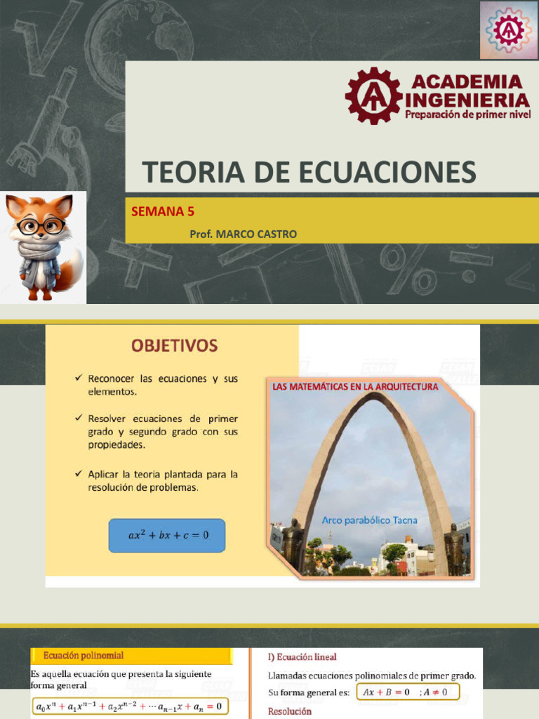 ECUACIONES semana 5 | PDF ECUACIONES semana 5 | PDF