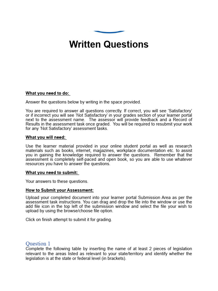 Done CPPREP4002 - Written Question v1.5 | PDF | Law Of Agency ...