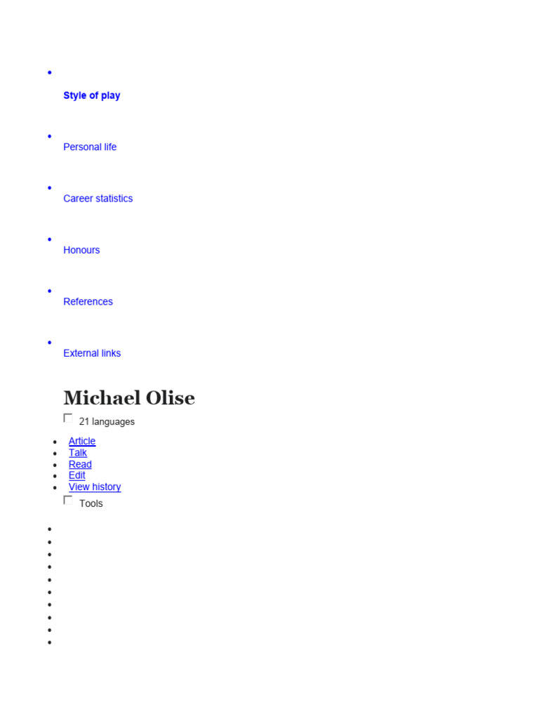 Olise | PDF | Premier League | Premier League Clubs
