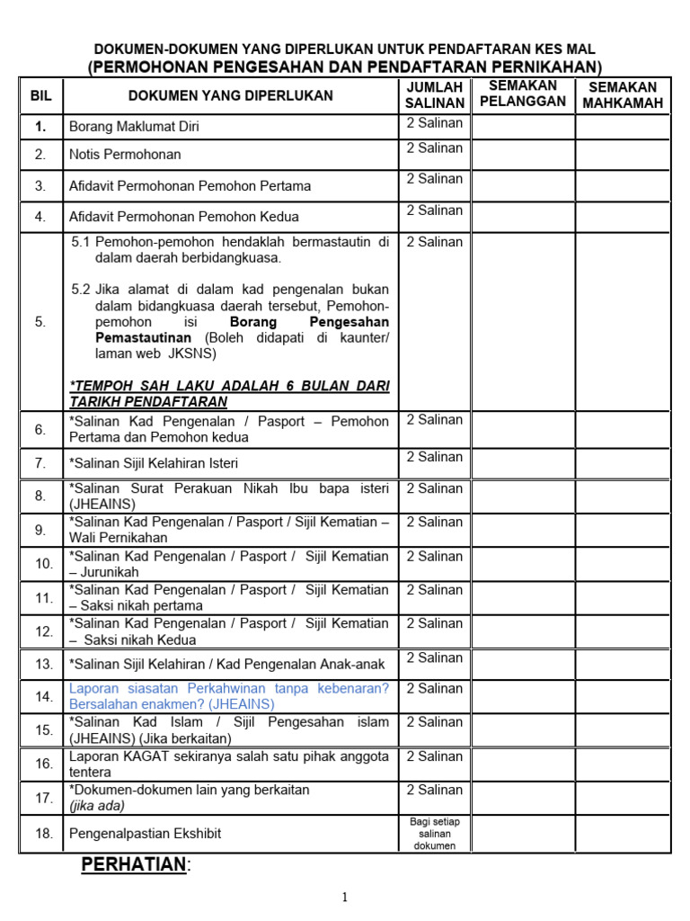 Permohonan Pengesahan Dan Pendaftaran Pernikahan Pdf