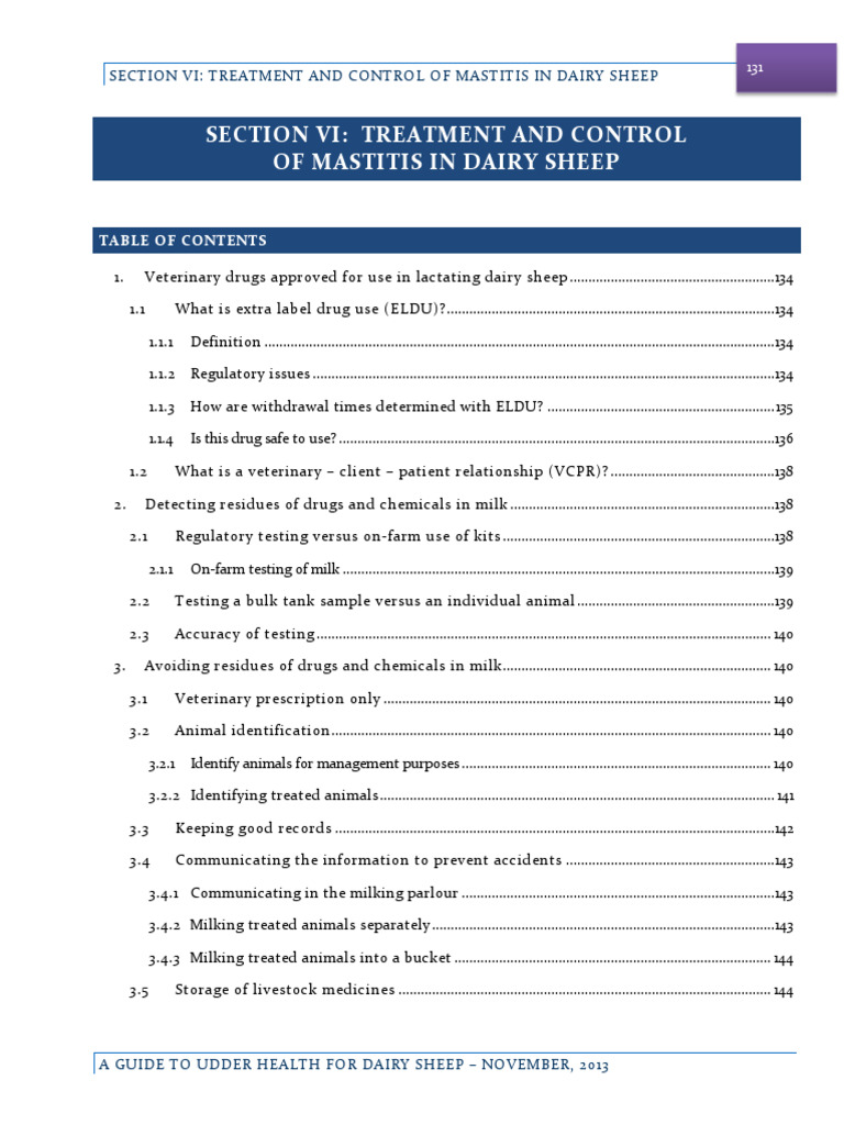 Dairy Sheep Udder Health Guide | Download Free PDF | Dairy | Milk