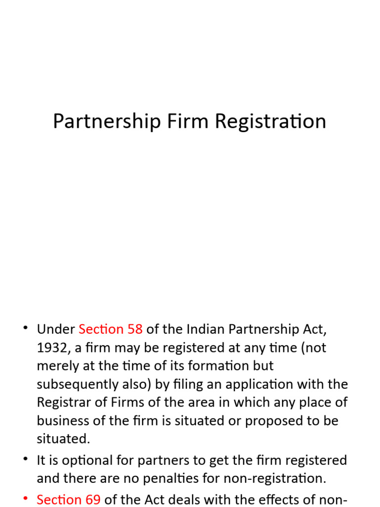 Partnership Firm Registration | Download Free PDF | Partnership ...