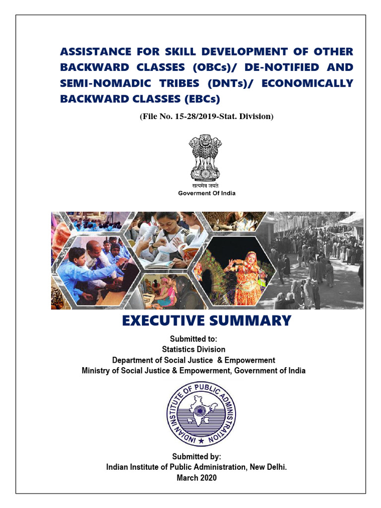 Assistance To Skill Development - Executive Summary - 1648795711 | PDF ...