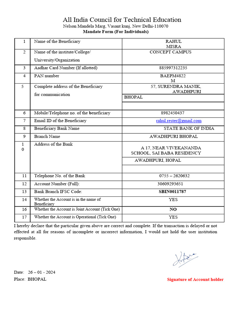 TA, Mandate & TDS Form | PDF | Taxes | Government Finances