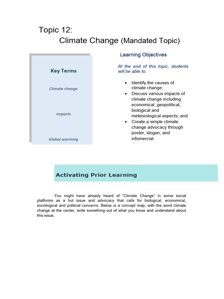 Understanding Climate Change Impacts | PDF | Climate Change ...