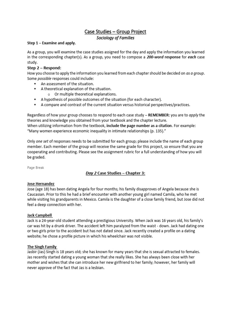 Sociology Family Case Studies | PDF | Theory | Social Psychology