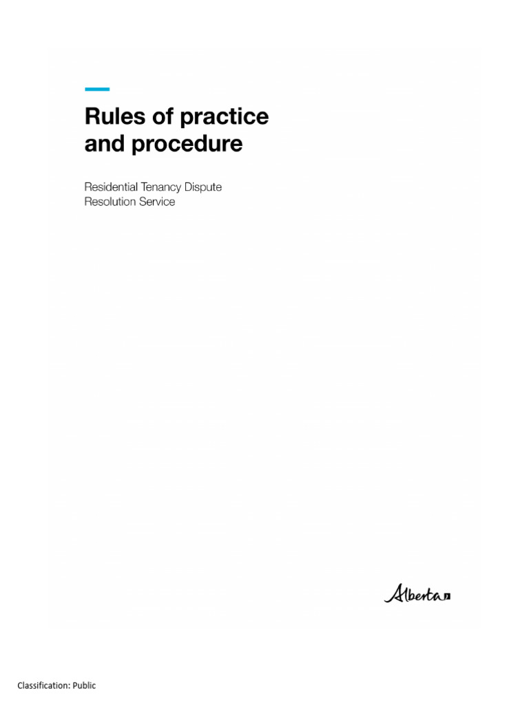 Sartr Rtdrs Rules of Practice and Procedure 2024-01-23 | PDF | Landlord ...