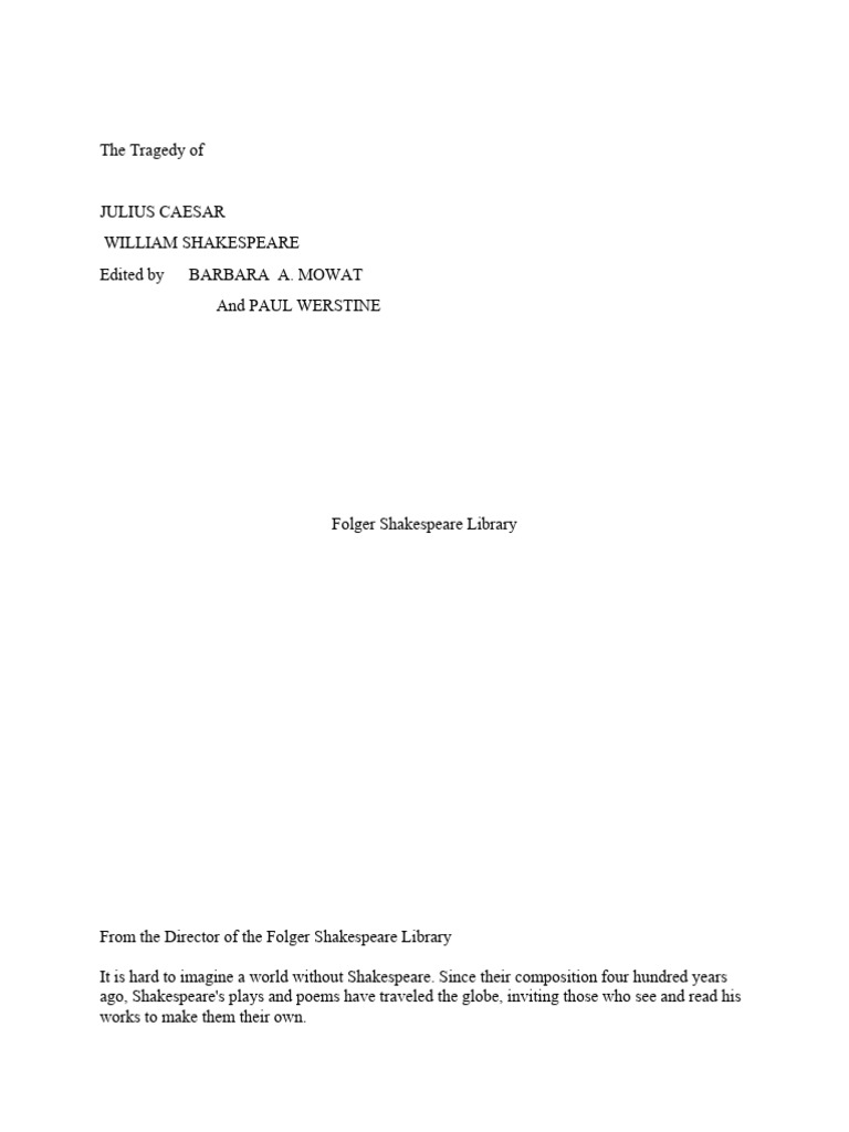 Julius Caesar Shakespeare PDF | PDF | Mark Antony | Augustus