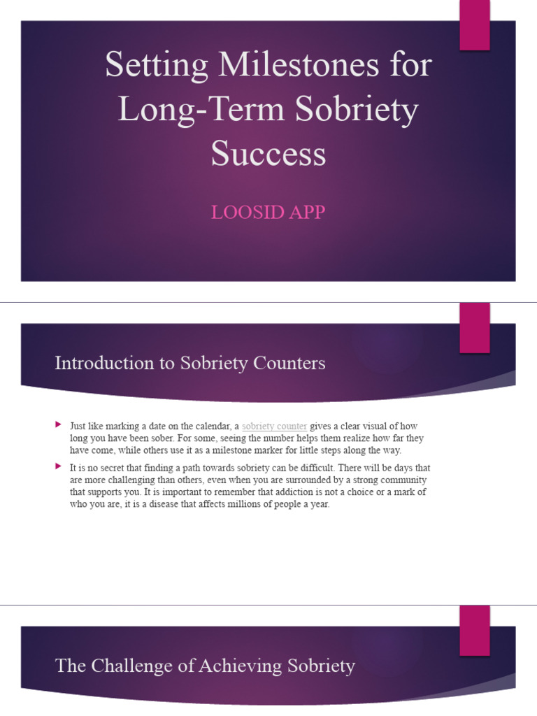 Setting Milestones For Long-Term Sobriety Success | PDF | Sobriety ...