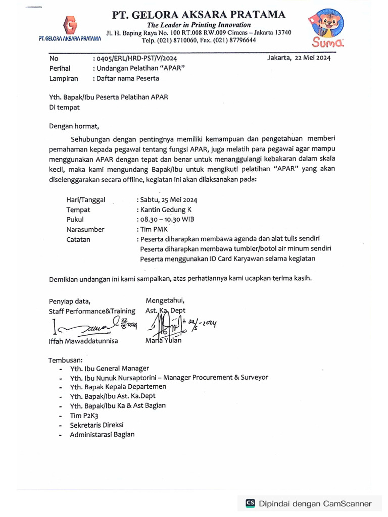Training APAR 25 Mei 2024 | PDF
