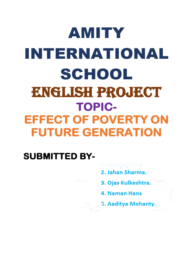 Project Topic Poverty | PDF | Poverty | Poverty & Homelessness