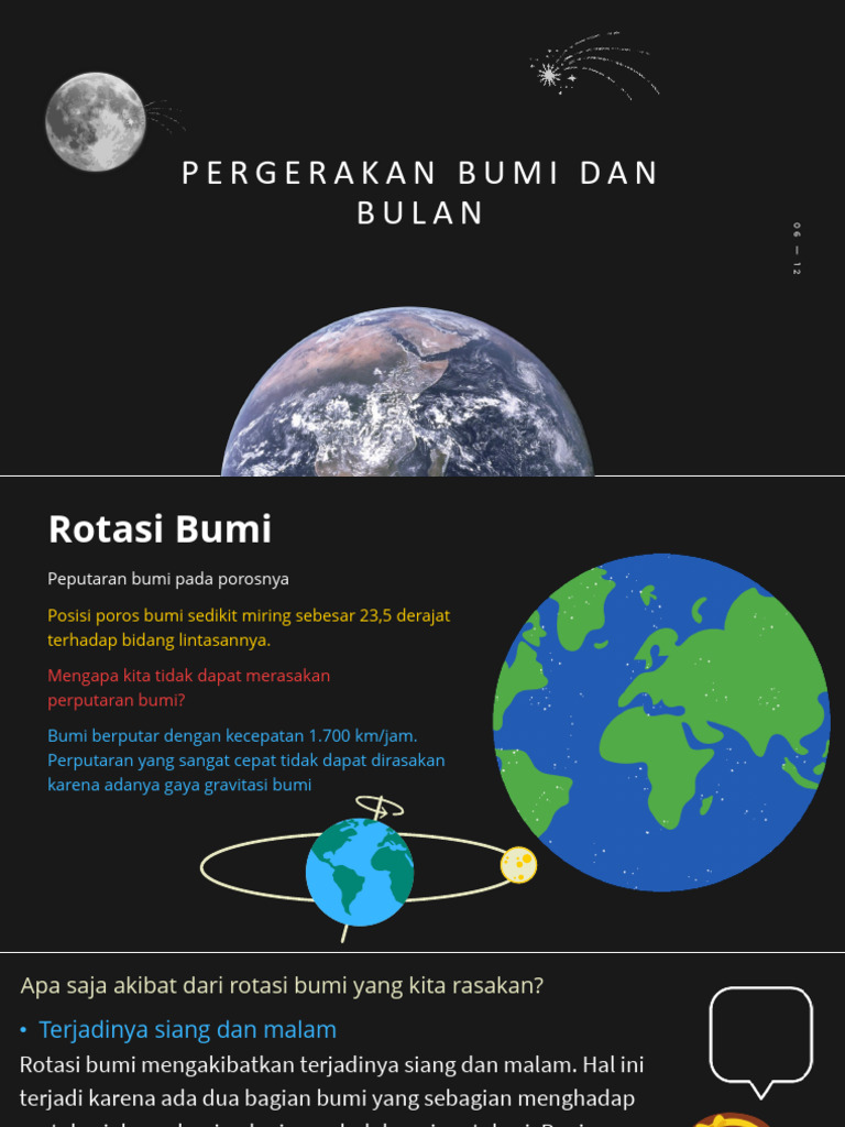 Pergerakan Bumi Dan Bulan | PDF