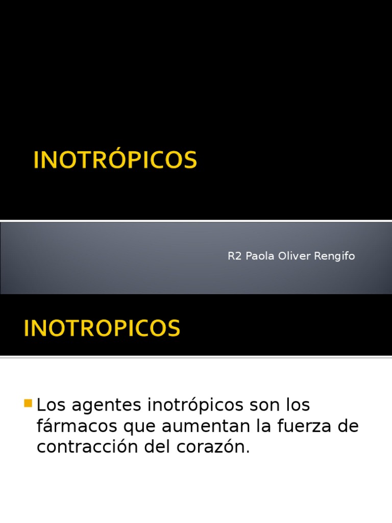 INOTRÓPICOS | PDF | Epinefrina | Medicina Interna