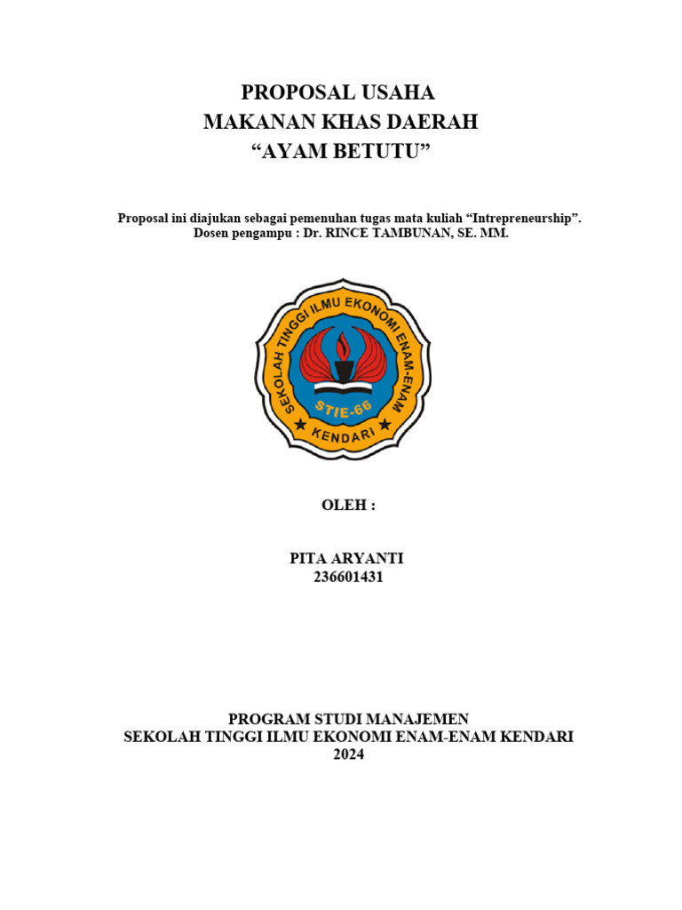 Contoh-Proposal-Makanan-Khas-Daerah-singkat | PDF Contoh-Proposal-Makanan-Khas-Daerah-singkat | PDF
