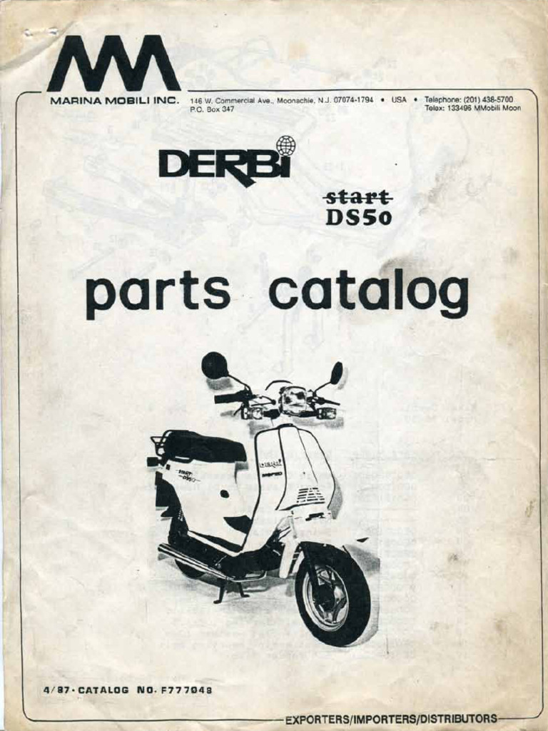 Derbi DS50 Parts Catalog | PDF