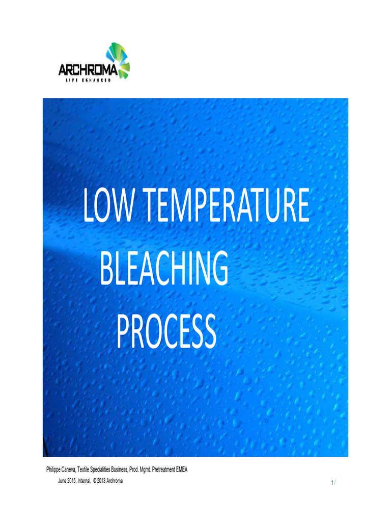 Cold Bleaching Process - Archroma | PDF | Sustainability | Textiles