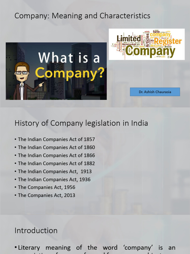 Characteristics of a Company Explained | PDF | Limited Liability ...