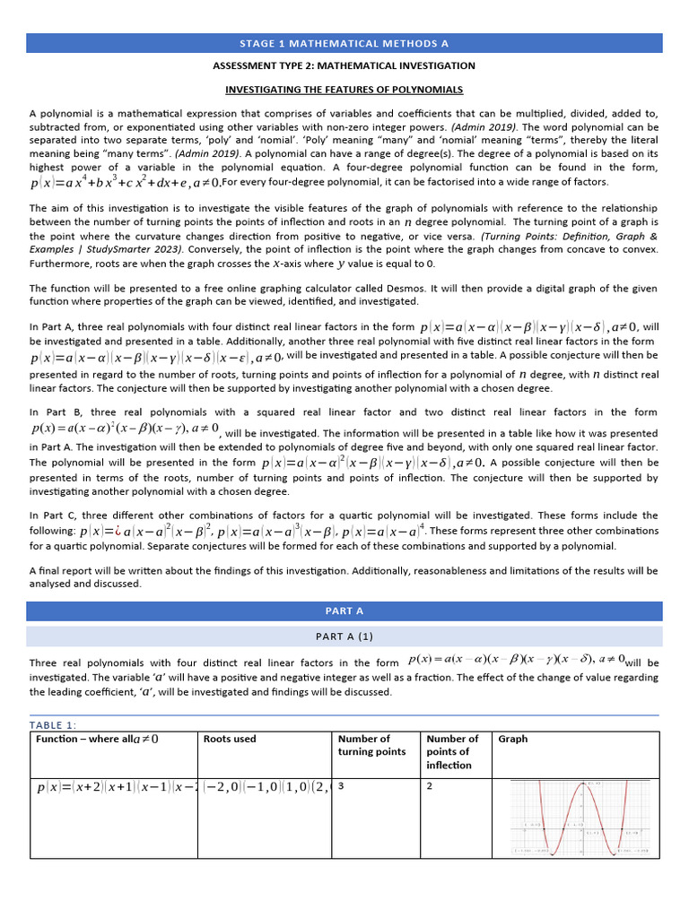 11 MMA Polynomial Features Investigation FINAL | Download Free PDF | Polynomial | Factorization