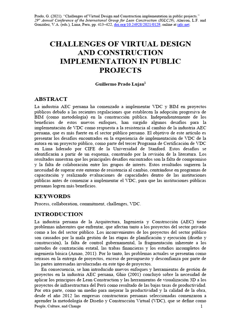 VDC Construcion Articulo 1 | PDF | Diseño | Perú