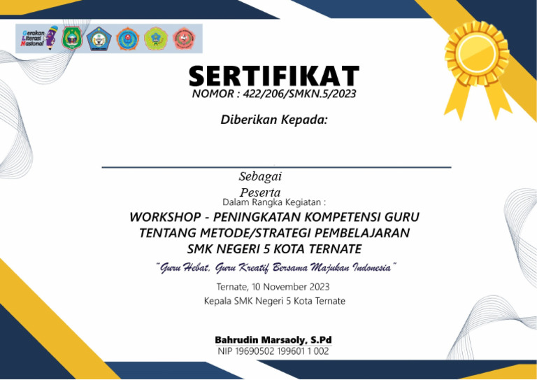 Sertifikat Workshop | PDF