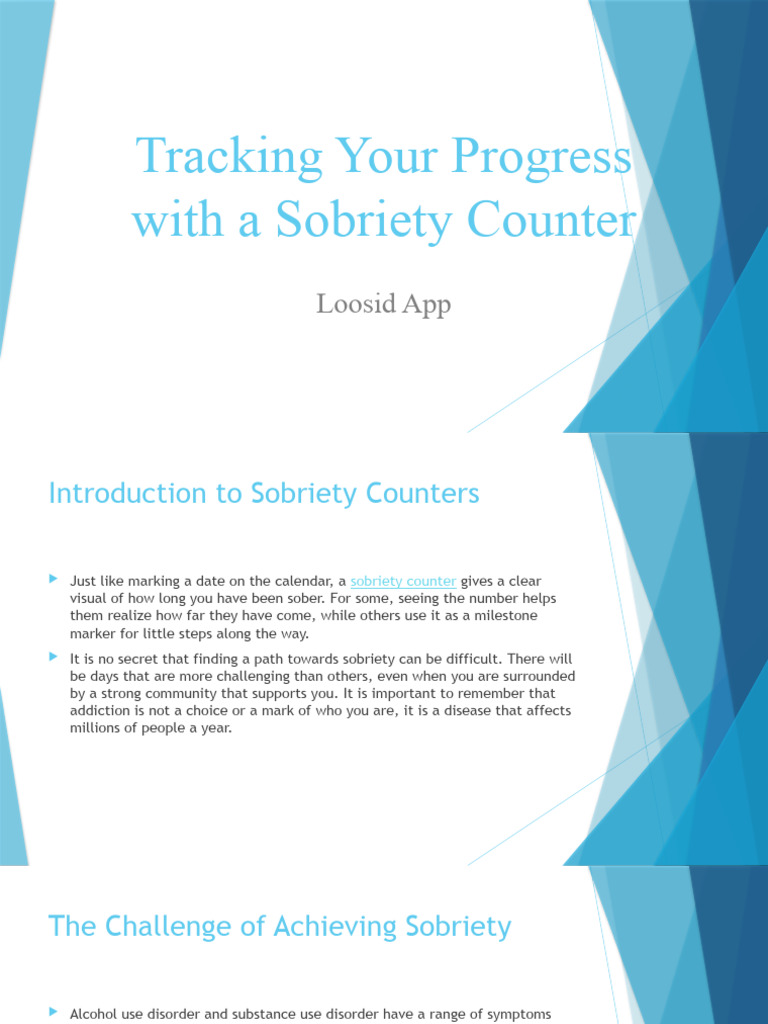 Tracking Your Progress With A Sobriety Counter | PDF | Sobriety ...