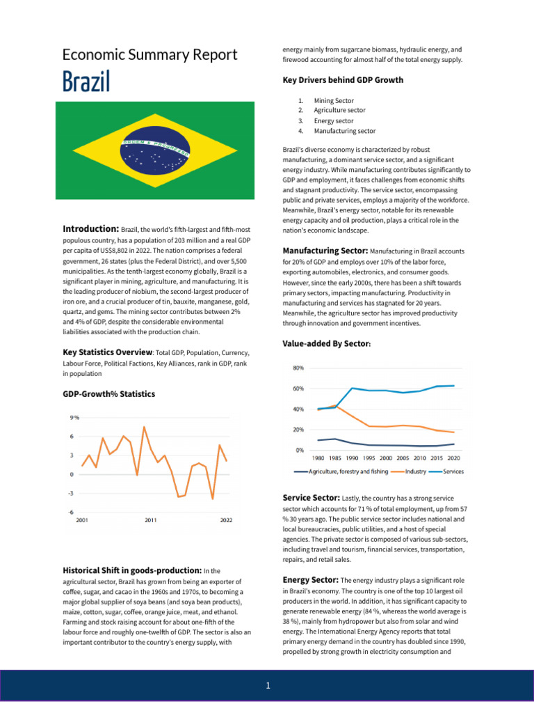 Brazil Economic Overview 2022 Report | PDF | Taxes | Unemployment