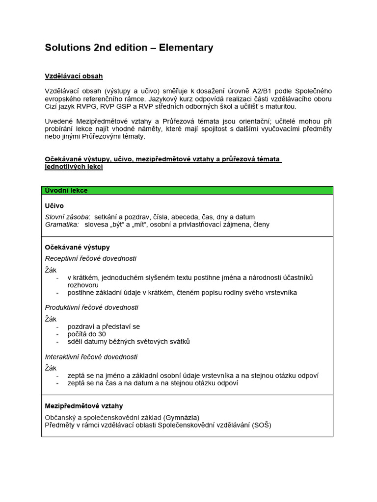 Solutions 2nd Elementary Pdf
