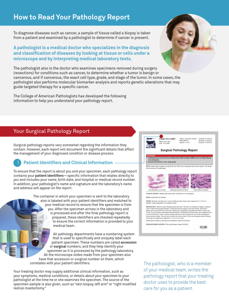 How To Read Pathology Report | Download Free PDF | Pathology | Biopsy