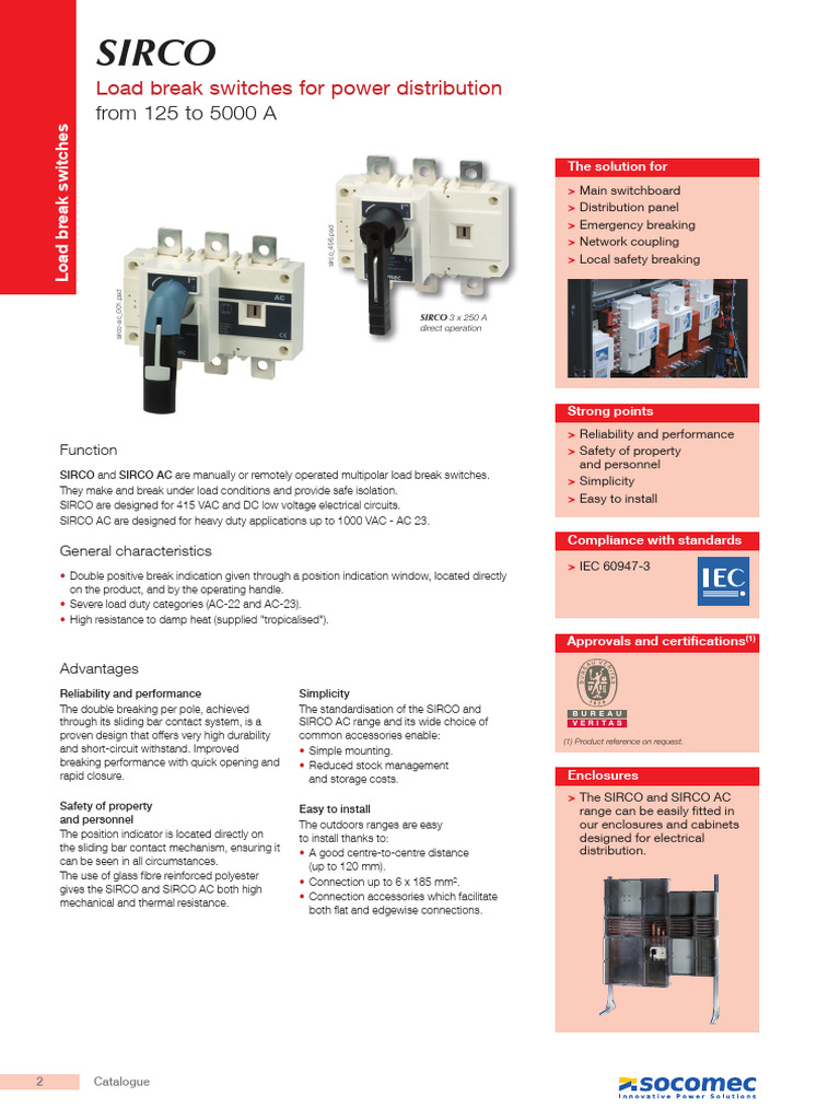 Sirco - Load Break Switches For Power Distribution From 125 To 5000 A ...
