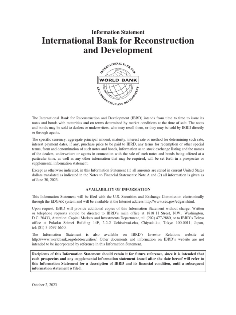 IBRD Financial Commitments 2022 Summary | PDF | Debt | Fair Value
