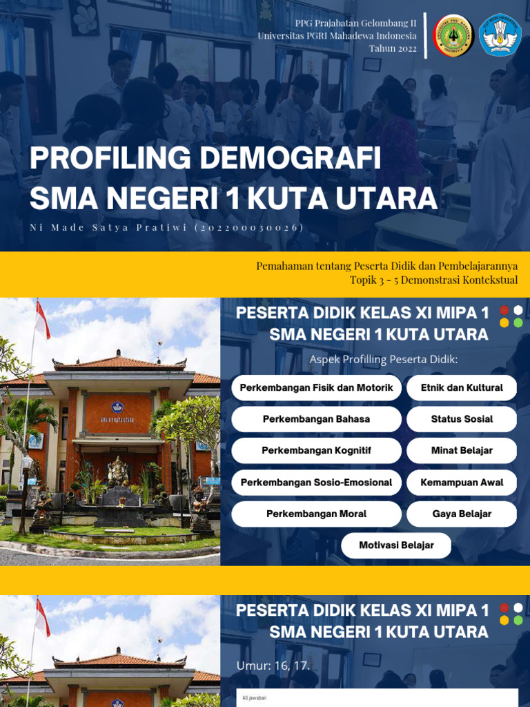 NI MADE SATYA PRATIWI - TOPIK 3-7 KONEKSI ANTAR MATERI - PROFILLING DEMOGRAFI PESERTA DIDIK ...