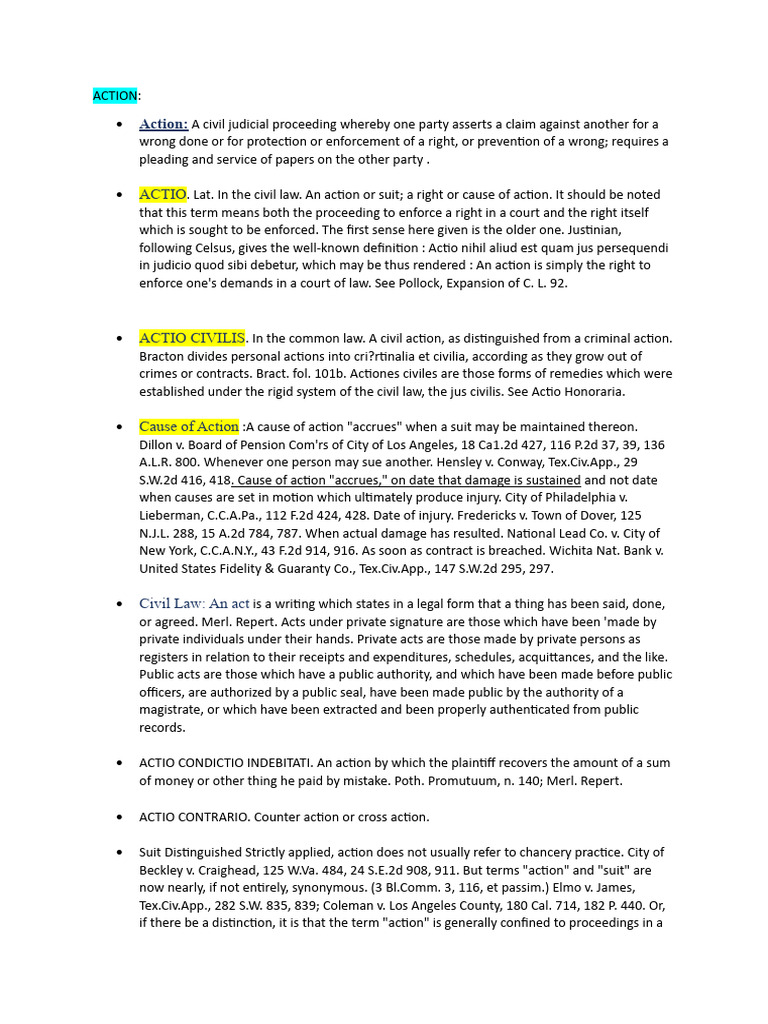 ACTION | PDF | Qui Tam | Common Law