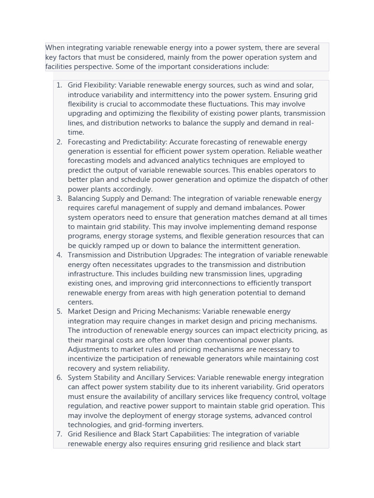 When Integrating Variable Renewable Energy Into A Power System Pdf Photovoltaic System