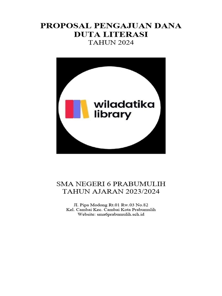 Proposal Duta Literasi | PDF