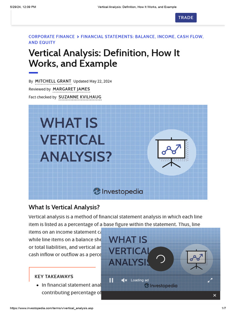 Vertical Analysis - Definition, How It Works, and Example | PDF | Financial Statement Analysis ...