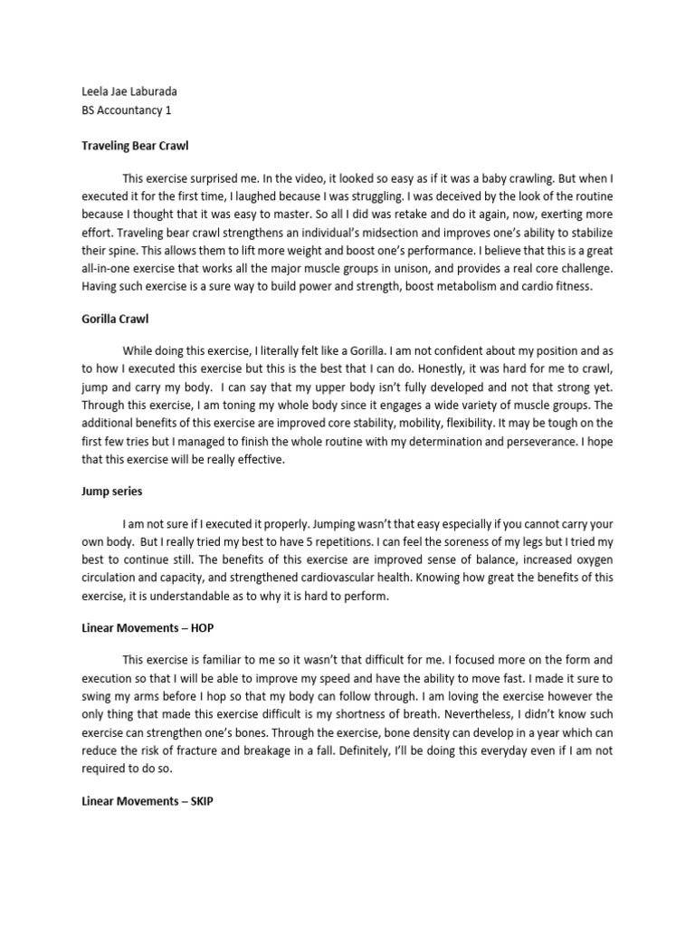 Laburada Group 91 - Locomotor Exercises Captions | PDF | Physical Fitness | Physical Exercise