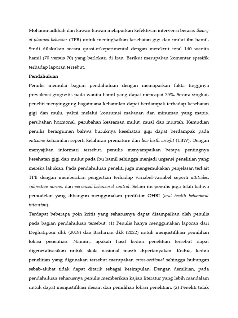 Review TPB | PDF | Karier & Perkembangan