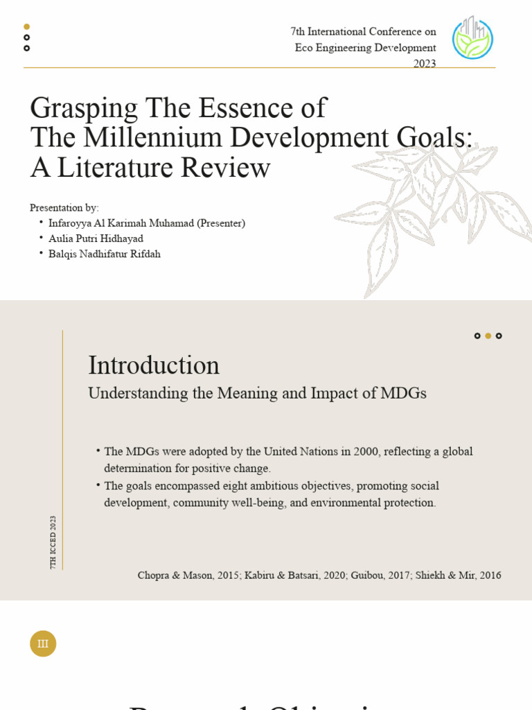 ICEED 2023 Presentation | PDF | Millennium Development Goals | Sustainability