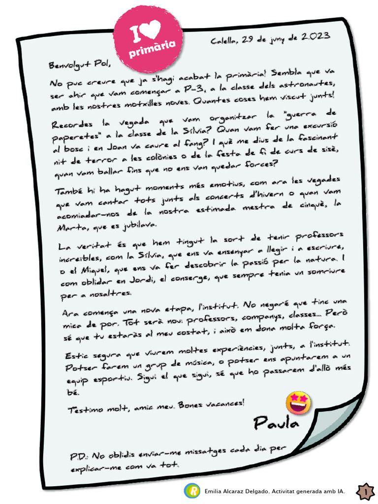 Adeu, Primària | PDF