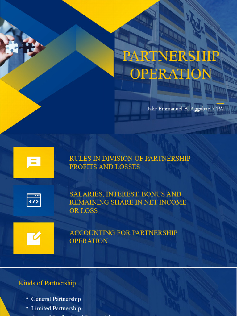 Partnership Operation 1 (2) | PDF | Partnership | Interest