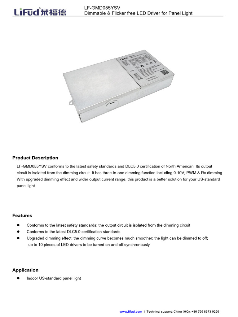Lf-Gmd055ysv Data Sheet v1.0 | PDF | Electromagnetic Compatibility | Light Emitting Diode