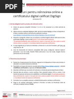 Instructiuni Reinnoire Online DigiSign | PDF