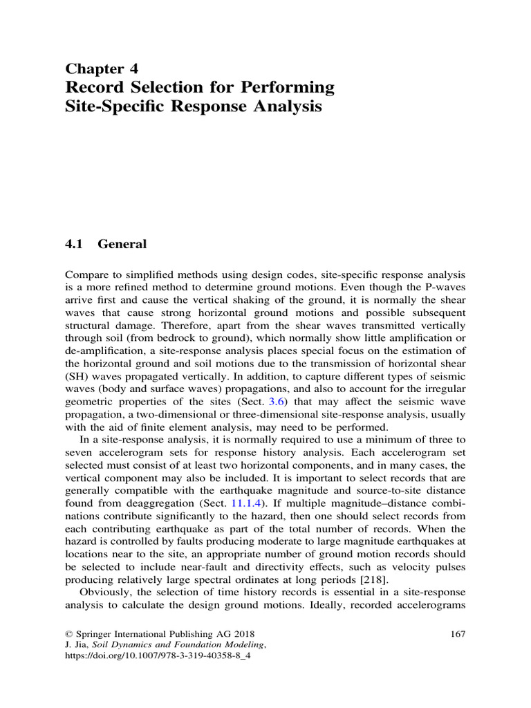 Record Selection For Performing Site Response Analysis | PDF | Spectral ...
