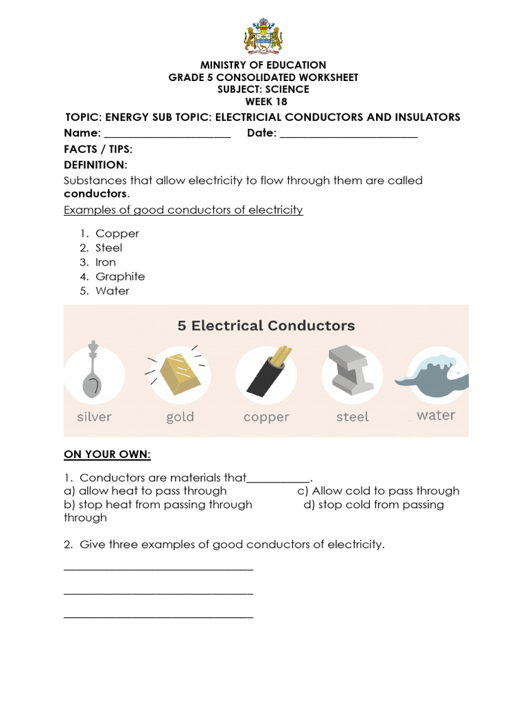 Grade 5 Science Week 18 - 2022 - Consolidated Worksheet | PDF ...