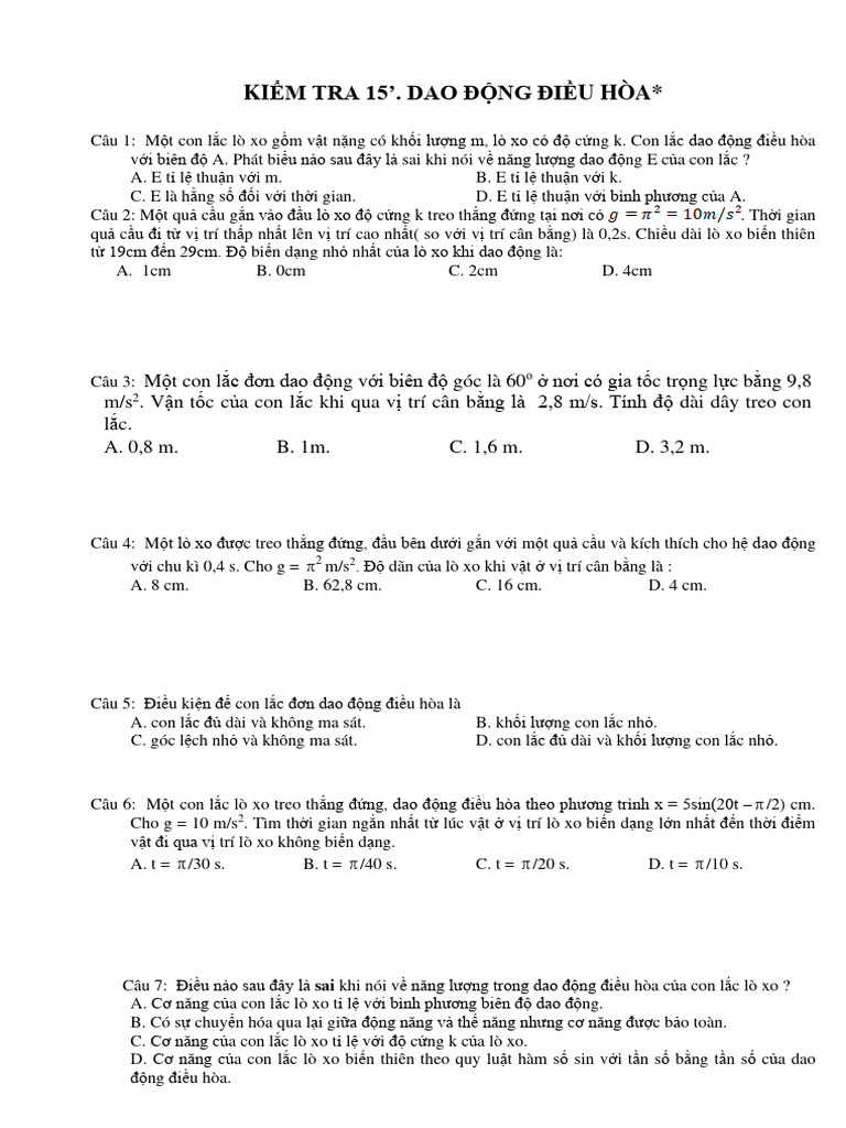 KT 15 DDDH Đ T 2 Hs | PDF